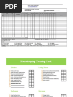 Housekeeping Attendant Daily Assignment Sheet | PDF