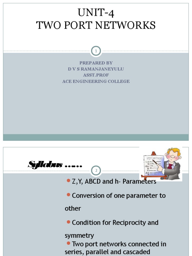 Two Port Network | PDF | Signal Processing | Electrical Engineering