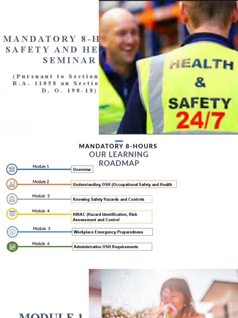 Mandatory 8-Hours Safety and Health Seminar | PDF | Occupational Safety ...