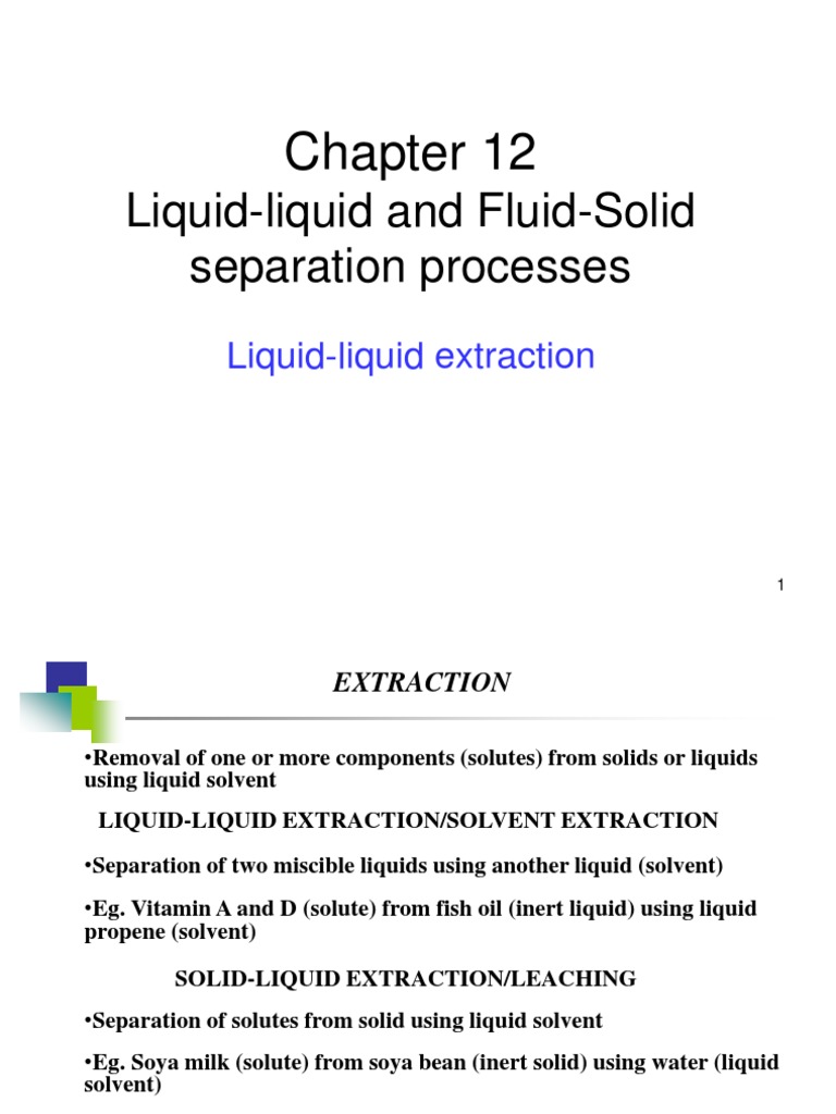 Chapter 12 Liquid Extraction | PDF | Solution | Liquids
