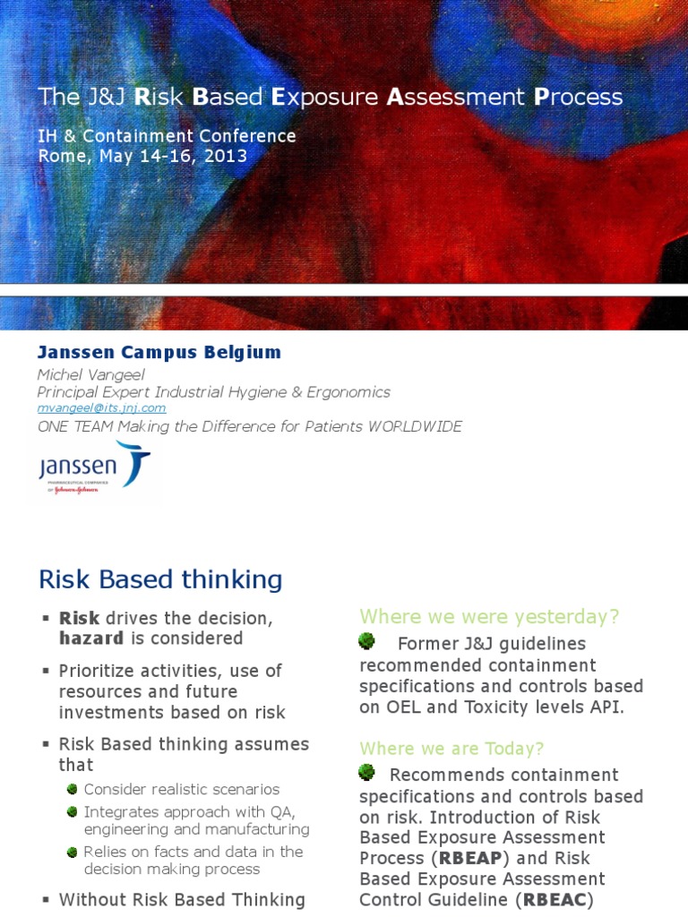 J&J Risk Based Exposure Assessment Process | PDF | Occupational Hygiene ...