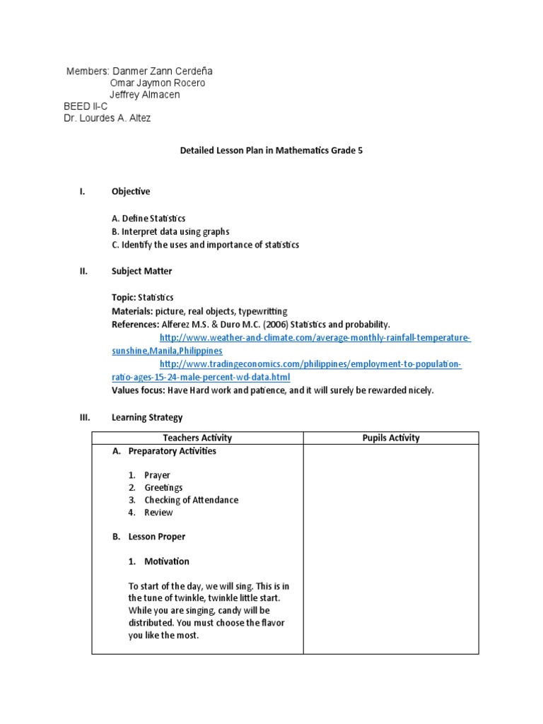 Understanding Employment Trends: An Analysis of Statistics Lesson Plans ...