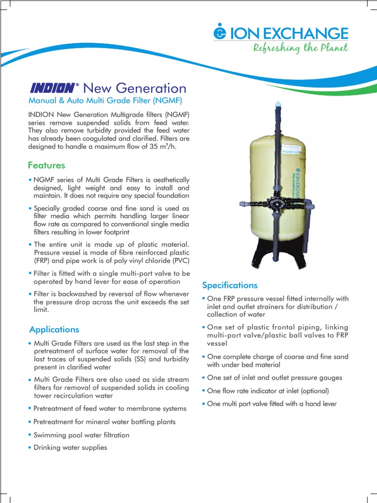 B-4-Multi Grade Filter Brochure | PDF | Valve | Filtration