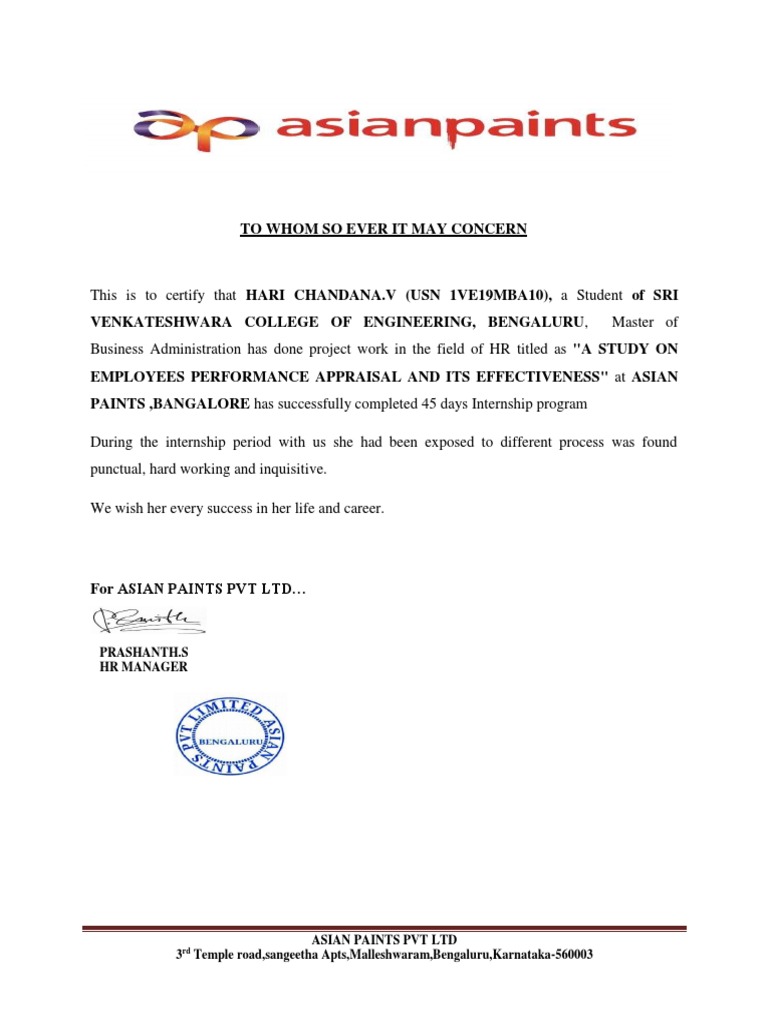 Asian Paints PVT LTD | PDF | Career & Growth | Business