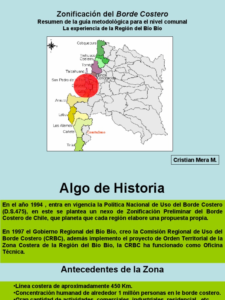 Zonificacion Borde Costero BioBio | PDF | Cartografía | Mapa