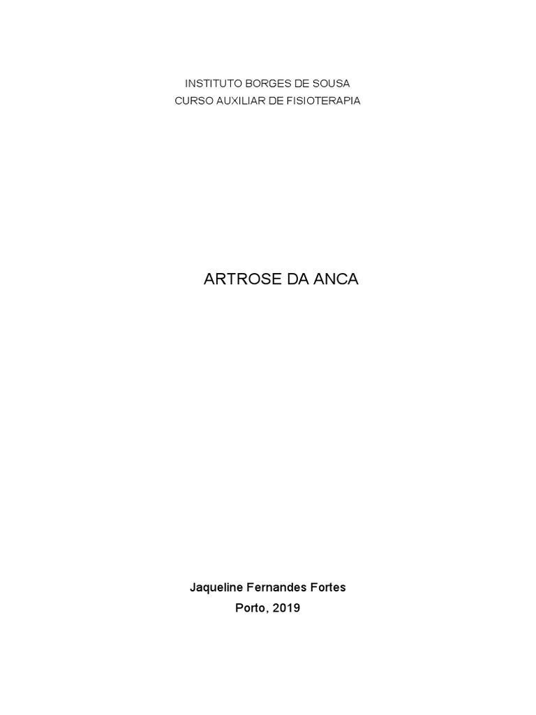 Artrose Da Anca | PDF | Osteoartrite | Medicina Clínica