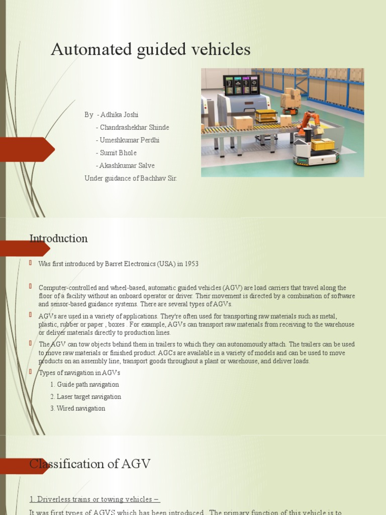 Automated Guided Vehicles | PDF | Supply Chain Management | Transport