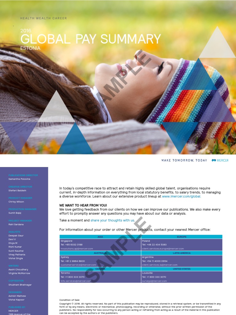 Global Pay Summary: Sample | PDF | Salary | Employee Retention