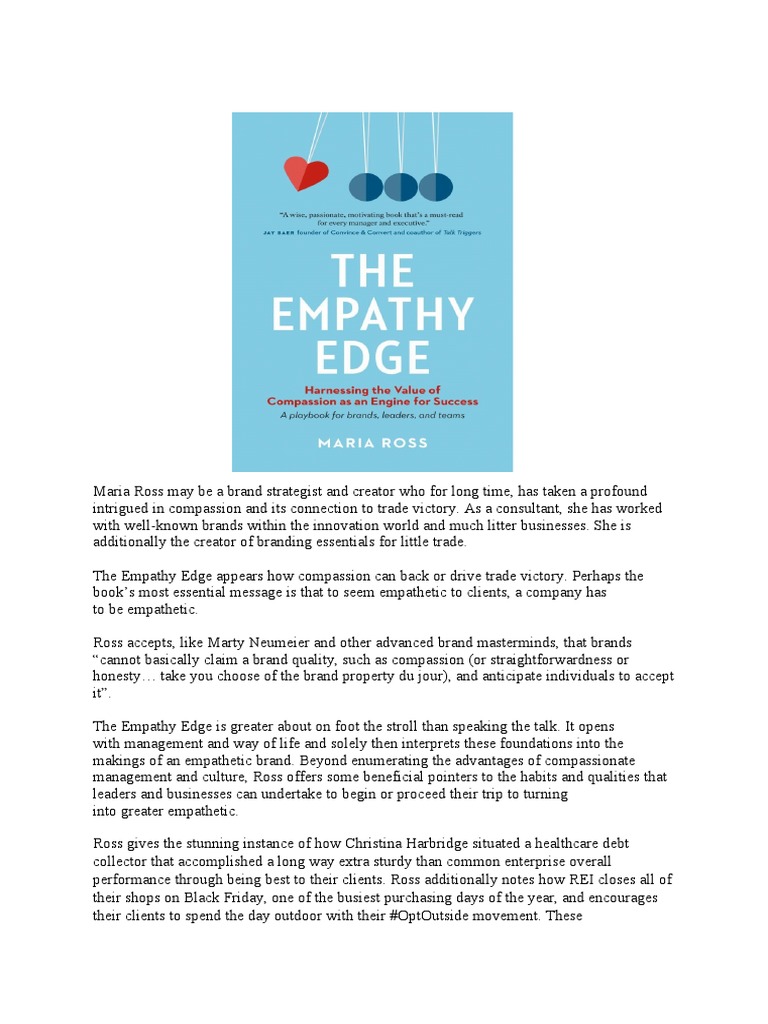 The Empathy Edge | PDF | Empathy | Brand