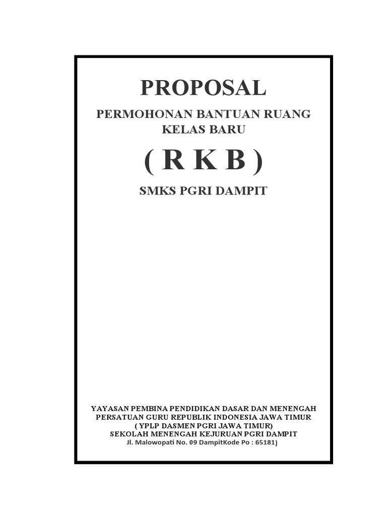 Proposal RKB SMKS Pgri Dampit | PDF