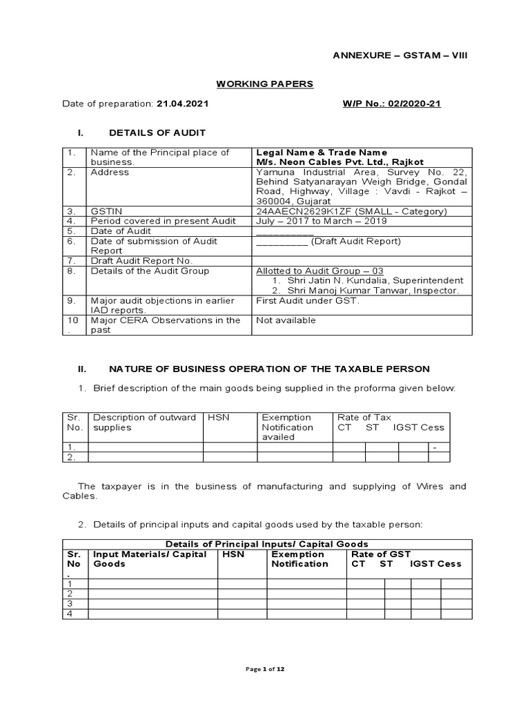 Annexure Viii Neon Cable - 26!04!2021 | PDF | Value Added Tax | Audit