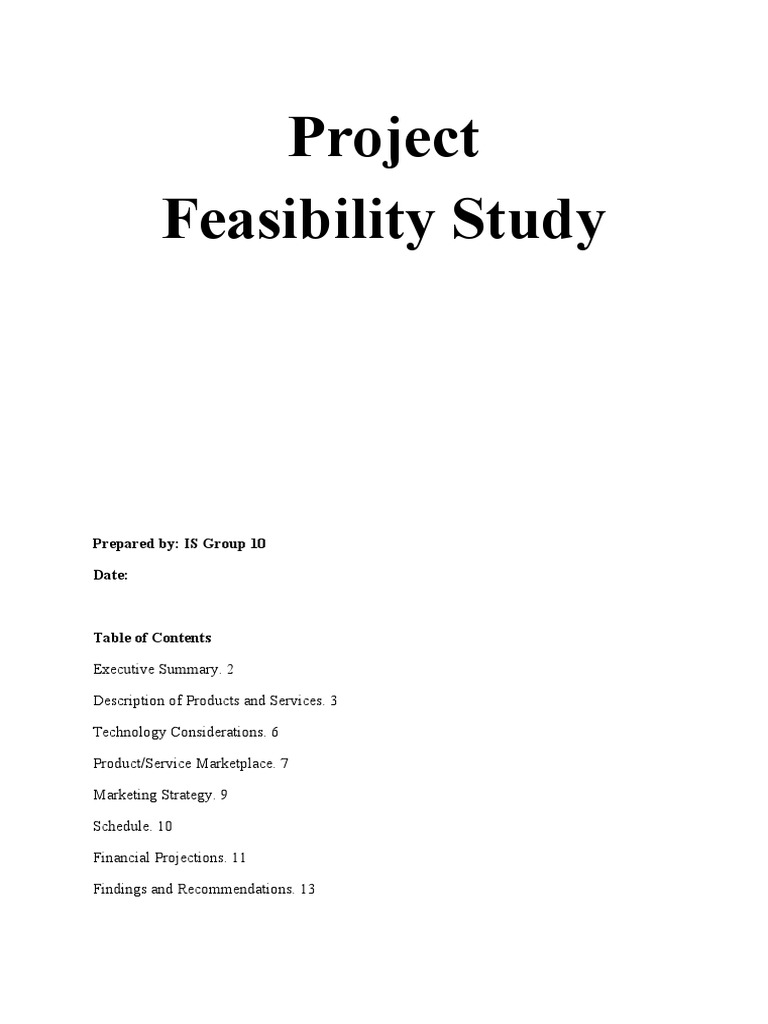 Project Feasibility Study: Prepared By: IS Group 10 Date | PDF ...