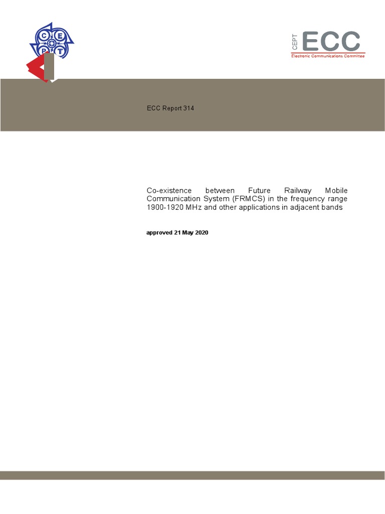 ECC Report 314 | PDF | 4 G | Lte (Telecommunication)