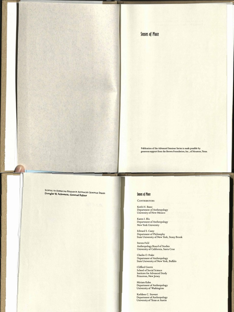 Steven Feld, Keith H. Basso - Senses of Place-School of American ...