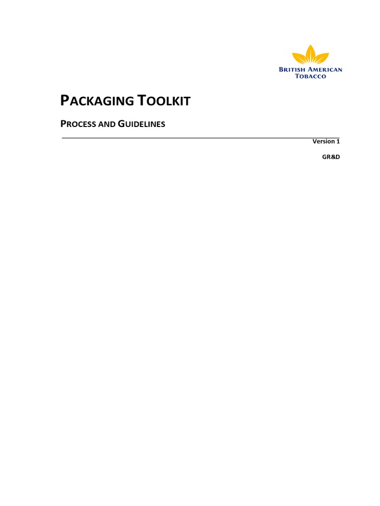 Packaging Toolkit Standardisation - March 2018 | PDF | Typefaces ...