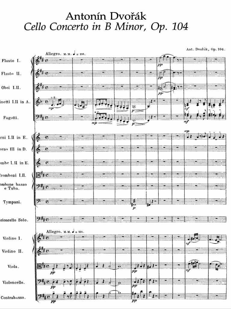 Dvorak-Cello Concerto | PDF