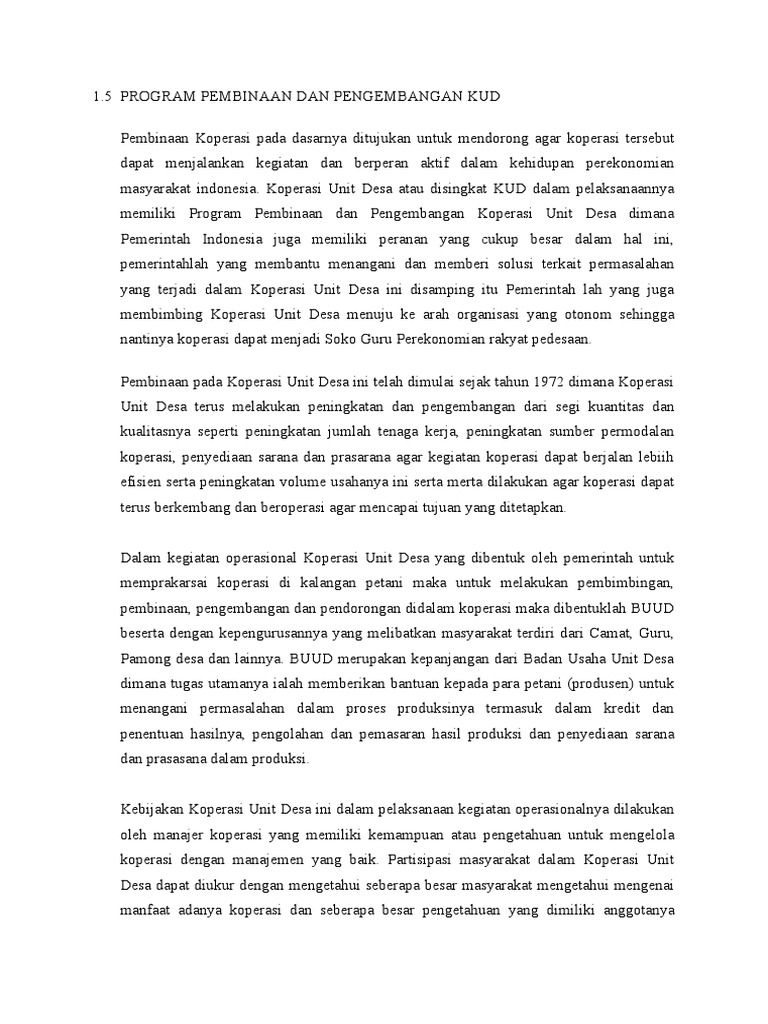 Strategi Pembinaan KUD | PDF