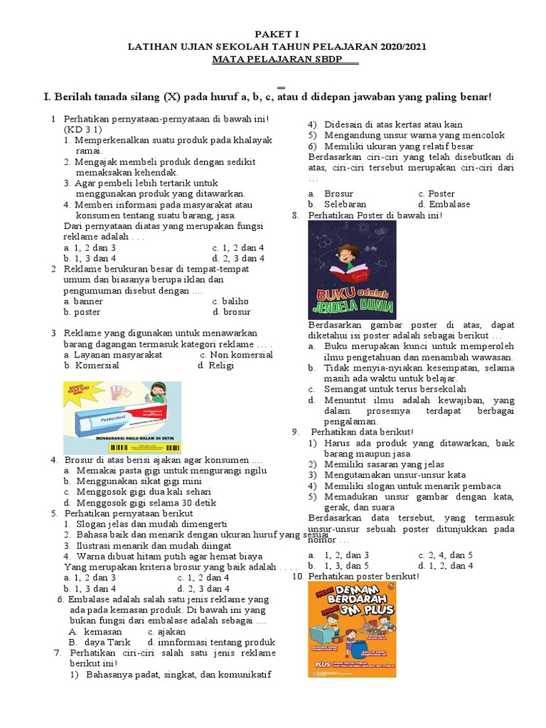 PAKET 1 SBDP | PDF | Ilmu Sosial | Seni