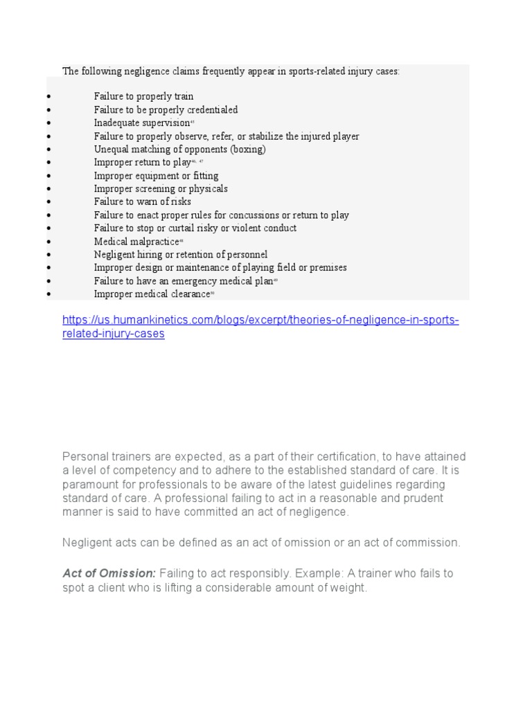 Related-Injury-Cases: Act of Omission: Failing To Act Responsibly ...