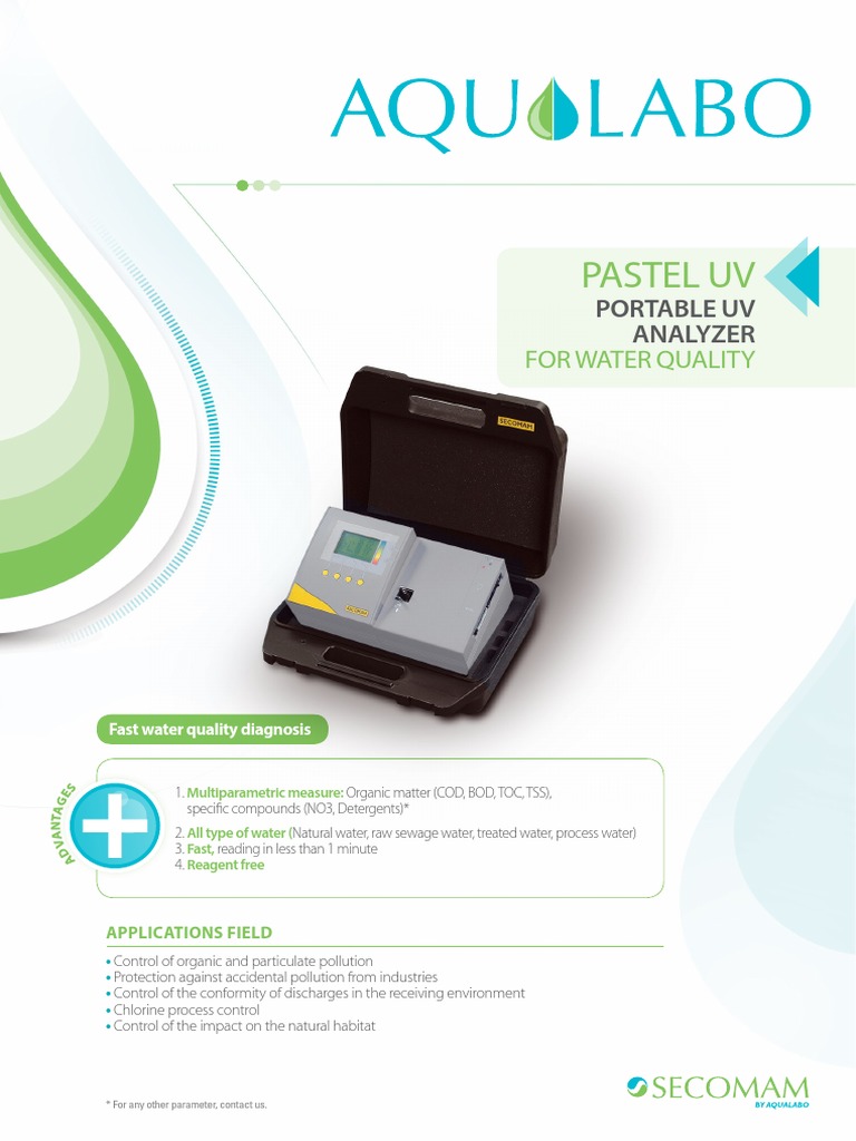 Datasheet Portable UV Multiparameters NO3, DCO, COT, DBO - PASTEL UV | PDF | Ultraviolet–Visible ...