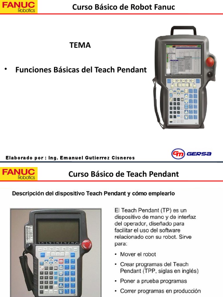 Curso Básico Robot Fanuc Teach Pendant Funciones | PDF