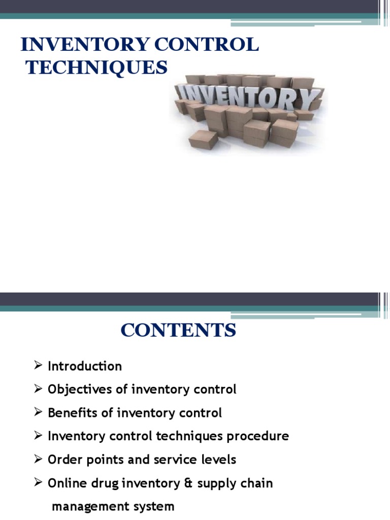 Inventory Control Techniques | PDF | Inventory | Supply Chain