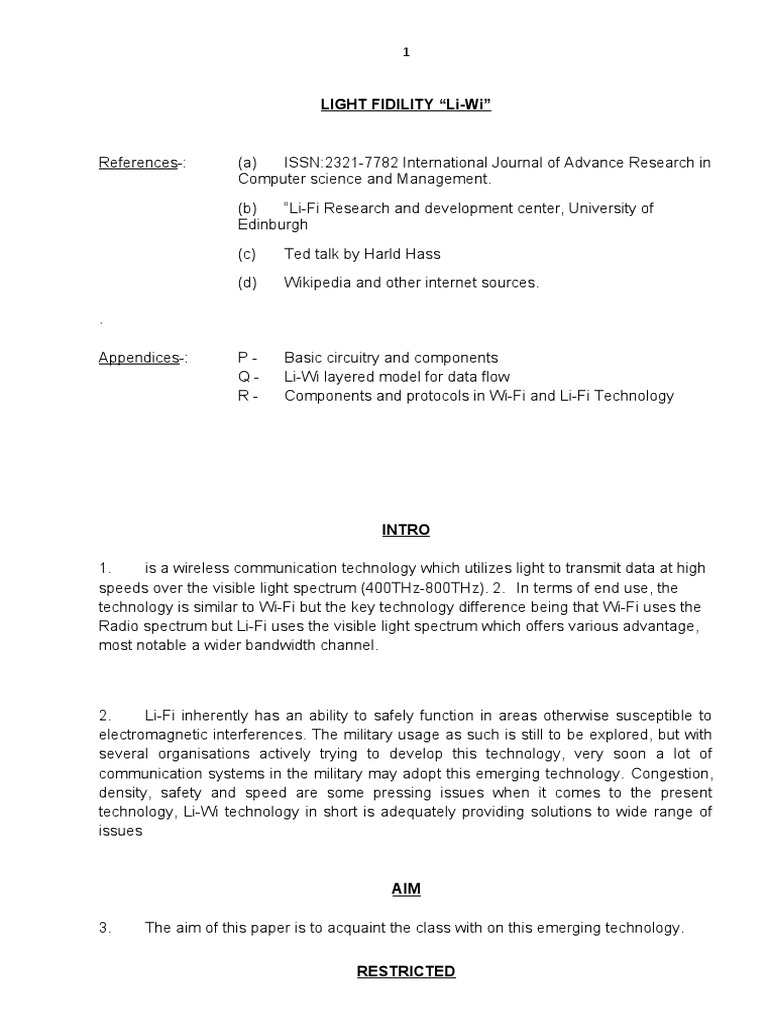 Lifi Paper | PDF | Modulation | Computer Science