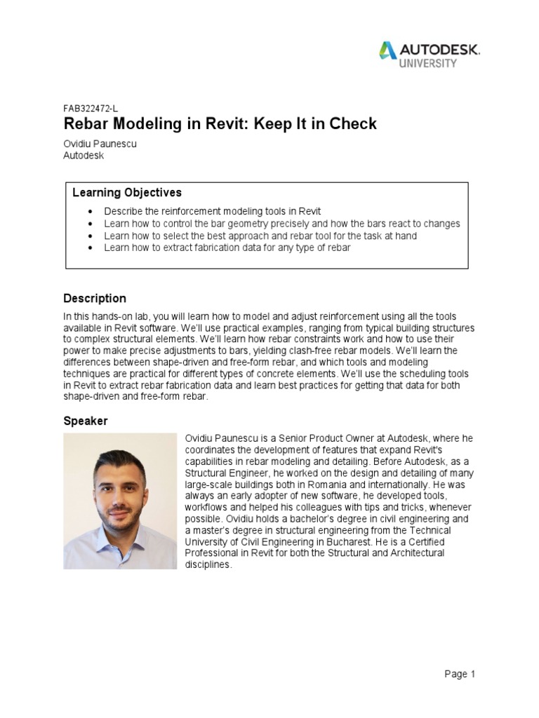 Class Handout - Revit | PDF | Autodesk Revit | Computing And Information Technology