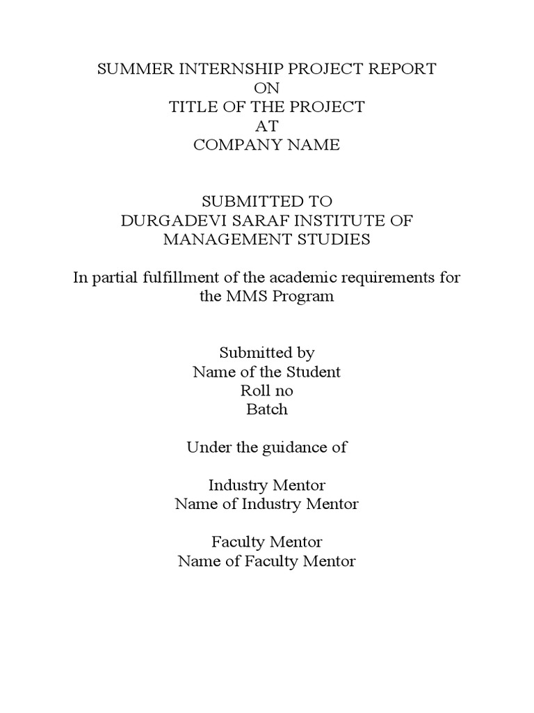 SIP Project Report Structure Format | PDF | Human Nature | Science SIP Project Report Structure Format | PDF | Human Nature | Science