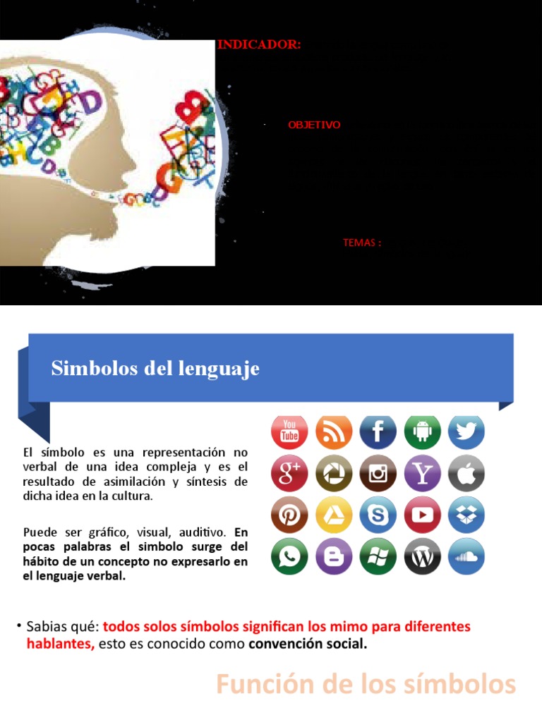 Clase 3 Simbolos Del Lenguaje | PDF | Los símbolos | Comunicación