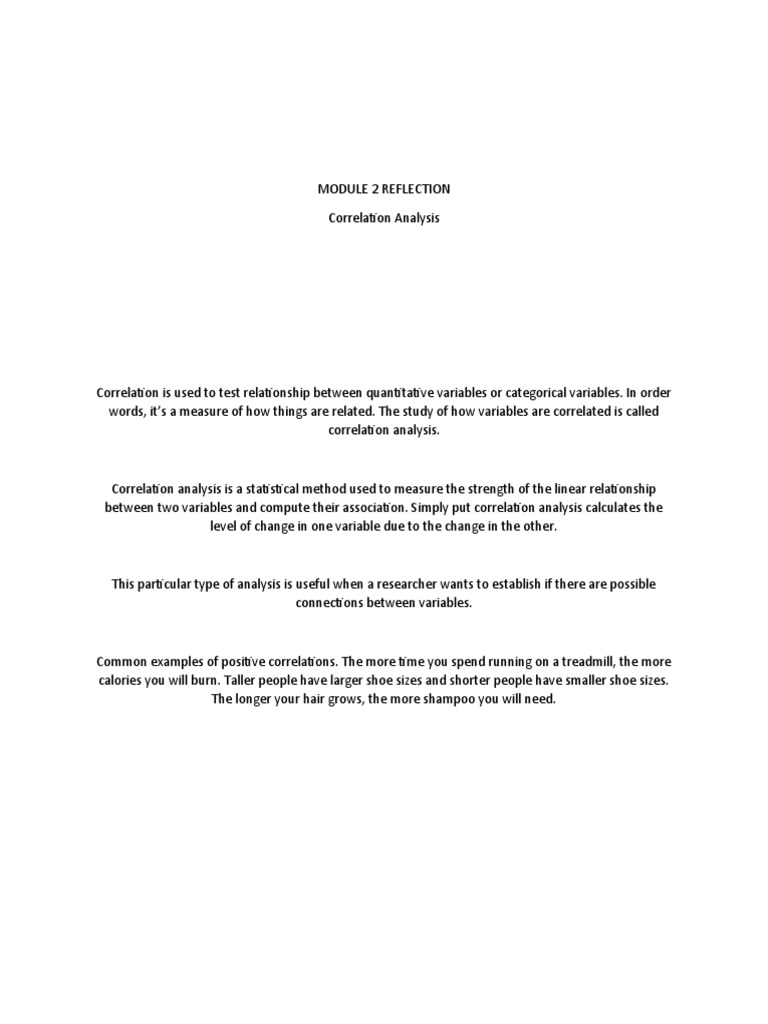 MODULE 1 REFLECTION Statistics | PDF