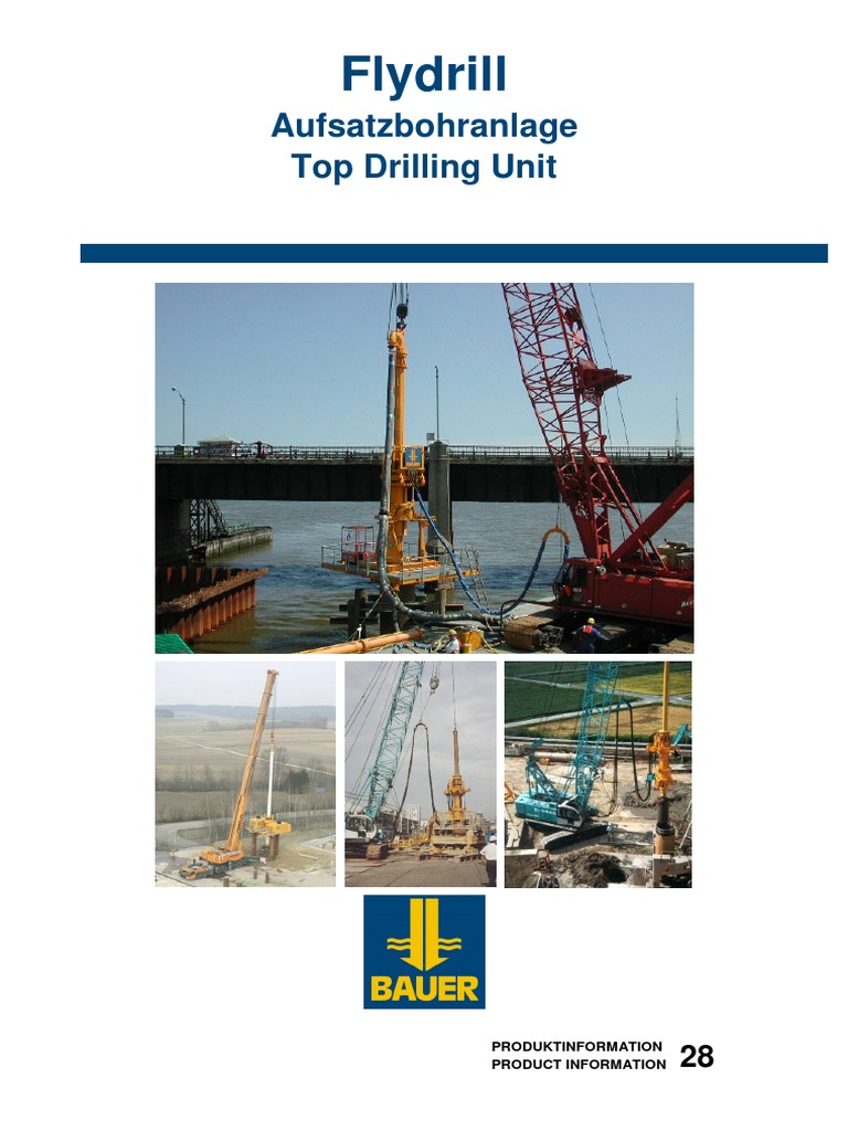 BAUER - FLY DRILL Drilling Unit | PDF
