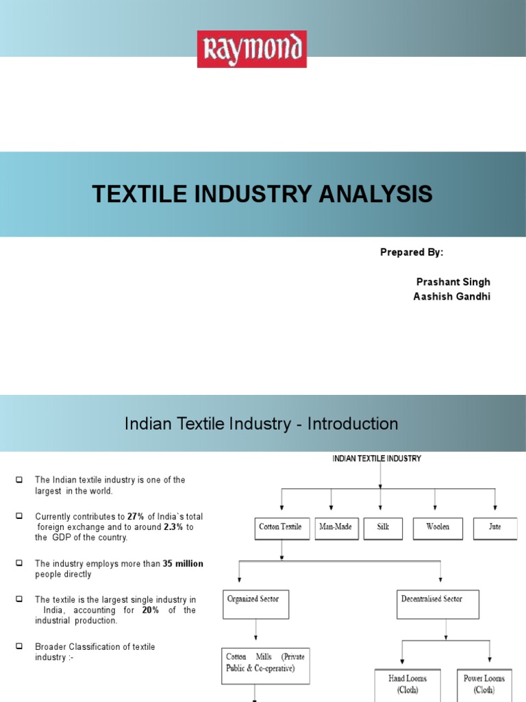 Textile Industry Analysis: Prepared By: Prashant Singh Aashish Gandhi ...