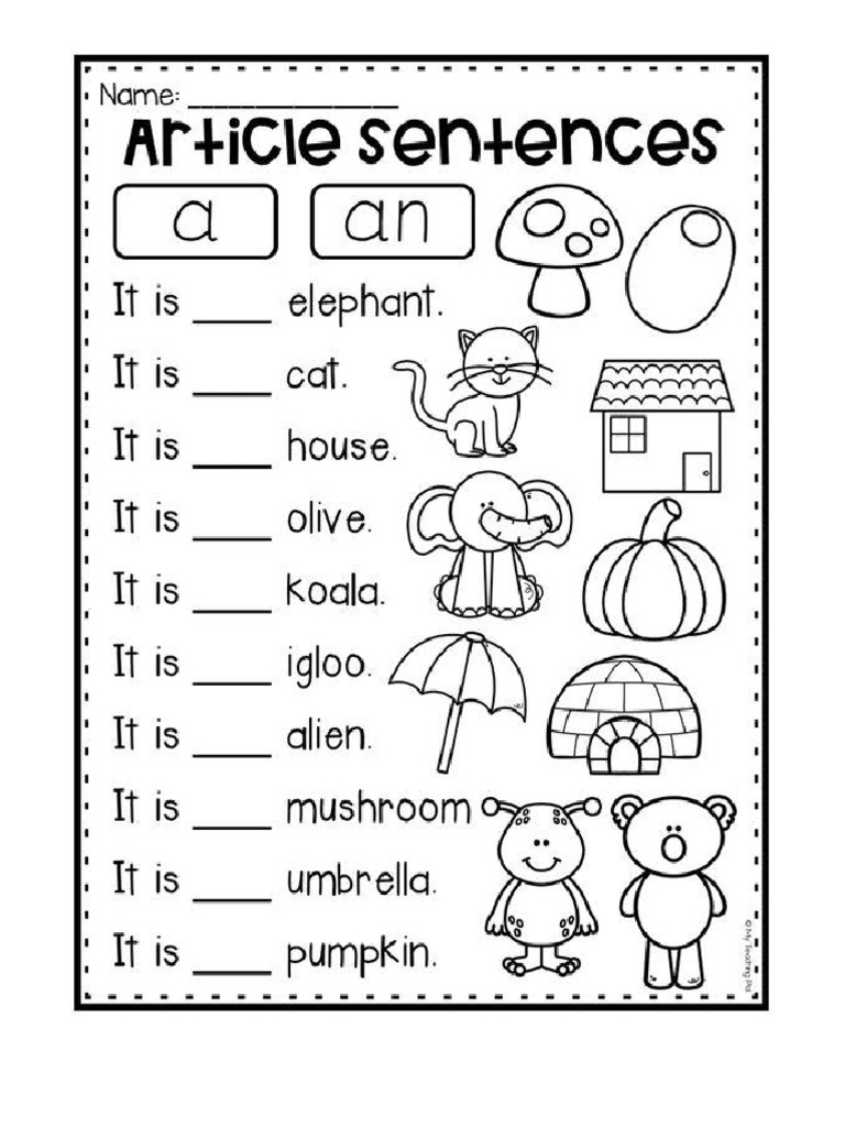 A, An Exercises | PDF