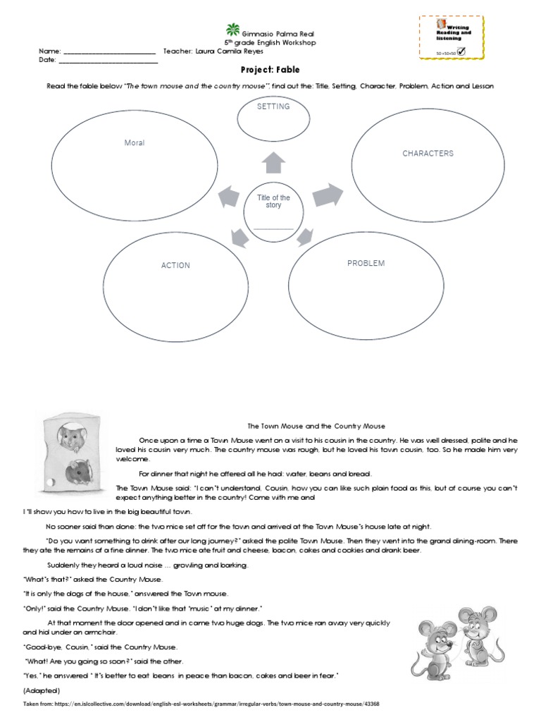 Moral of Town and Country Mice Fable | PDF | Mouse | Foods