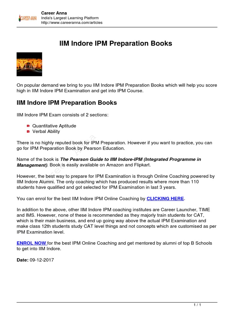 Ipm Preparation Books | PDF | Human Nature