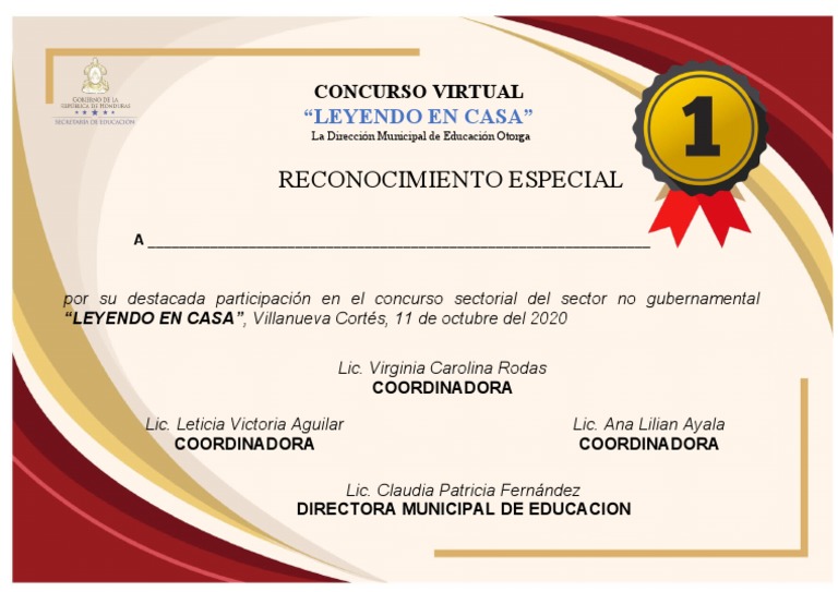 Diploma Primer Lugar | PDF