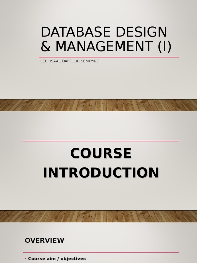Course Introduction | PDF | Relational Database | Microsoft Access