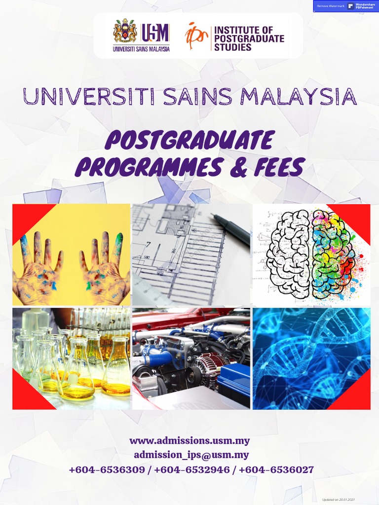 Postgraduate Programmes & Fees: Universiti Sains Malaysia | PDF | Medicine | Engineering
