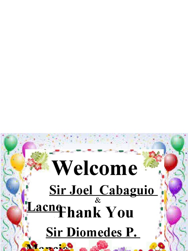 For Tarpapel Welcome and Thank You Message | PDF