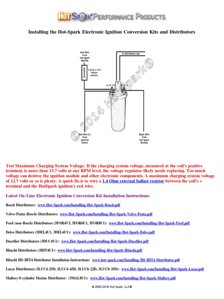 Installing The Hot-Spark Electronic Ignition Conversion Kits and ...