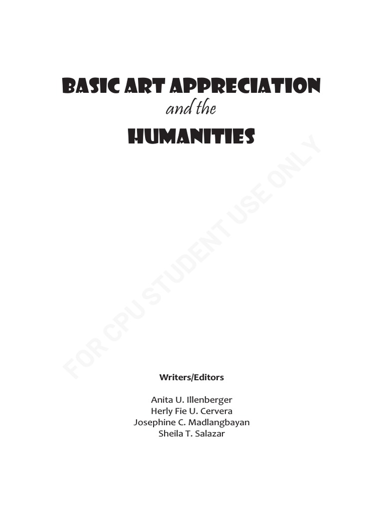 DLMCH - Humanities Book - Chapter 1 | PDF | Humanities | Aesthetics
