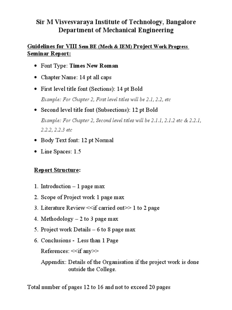 VTU Project Report Guidelines for 8th Sem | PDF | Communication Design ...