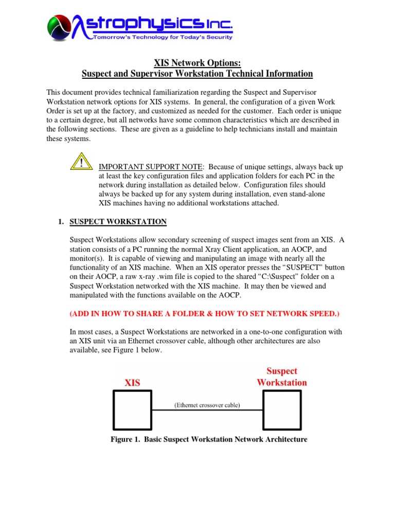 Suspect and Supervisor Workstation Tech Info | PDF | Internet Protocol ...