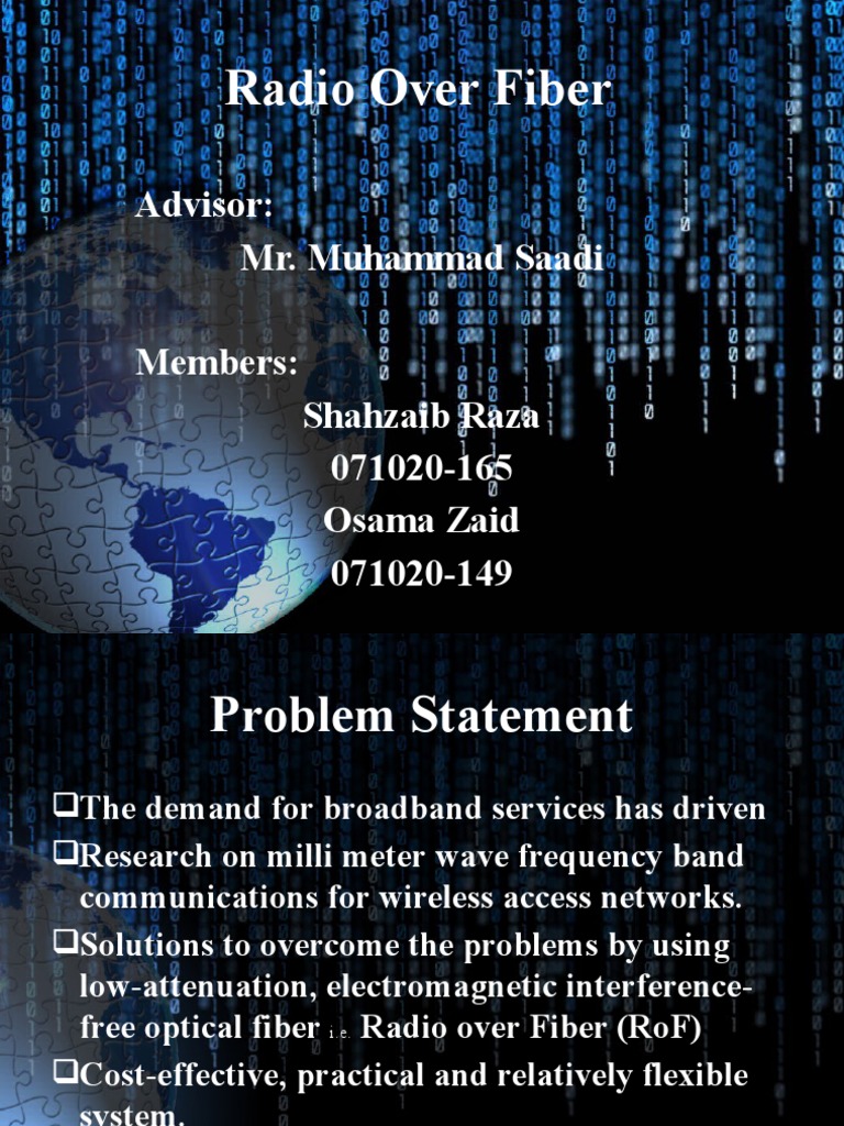 Radio Over Fiber | PDF | Modulation | Radio