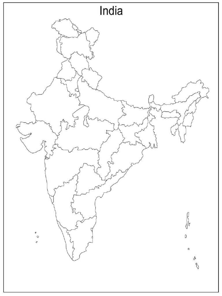 India Blank Map Outline | PDF