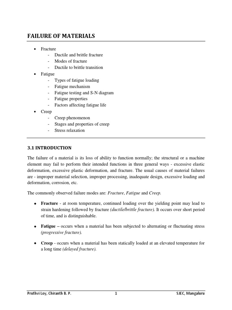 Chapter 3. Failure of Materials | PDF | Fracture | Fracture Mechanics