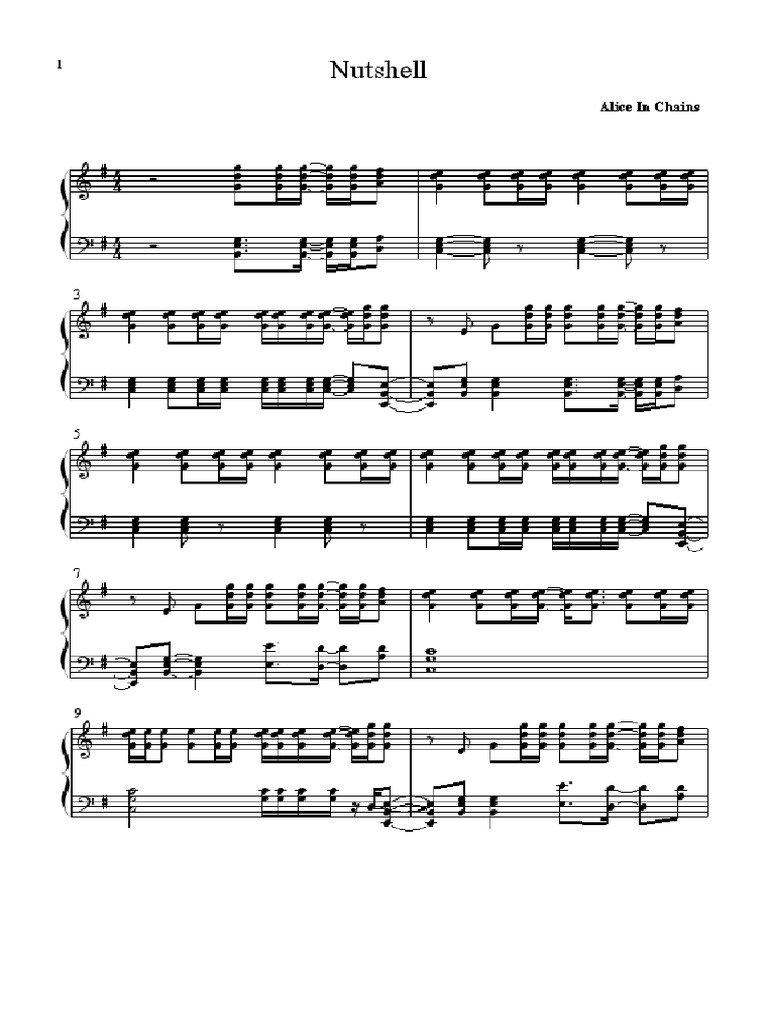 Nutshell - Alice in Chains | PDF