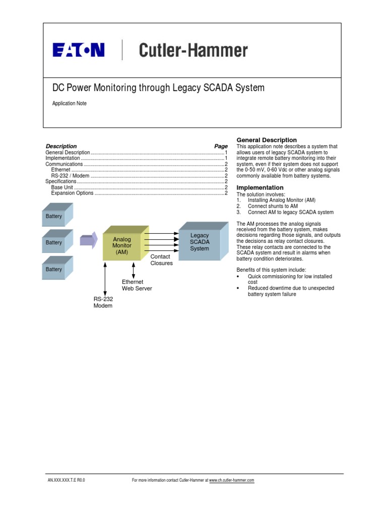 Legacy SCADA Battery Monitoring Solution | PDF | Scada | Modem