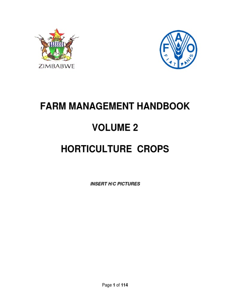 Horticulture Crop Management Handbook | PDF | Phaseolus Vulgaris | Soil
